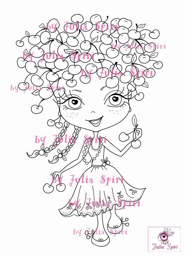 Digital Stamps Digi Stamp Coloring Pages Digital Doll - Etsy