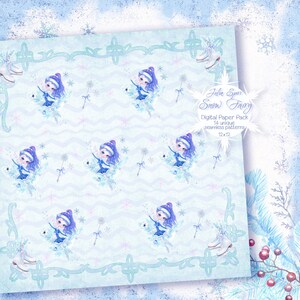 Winter Watercolor Digital Paper Pack, Seamless Patterns, Handpainted ...