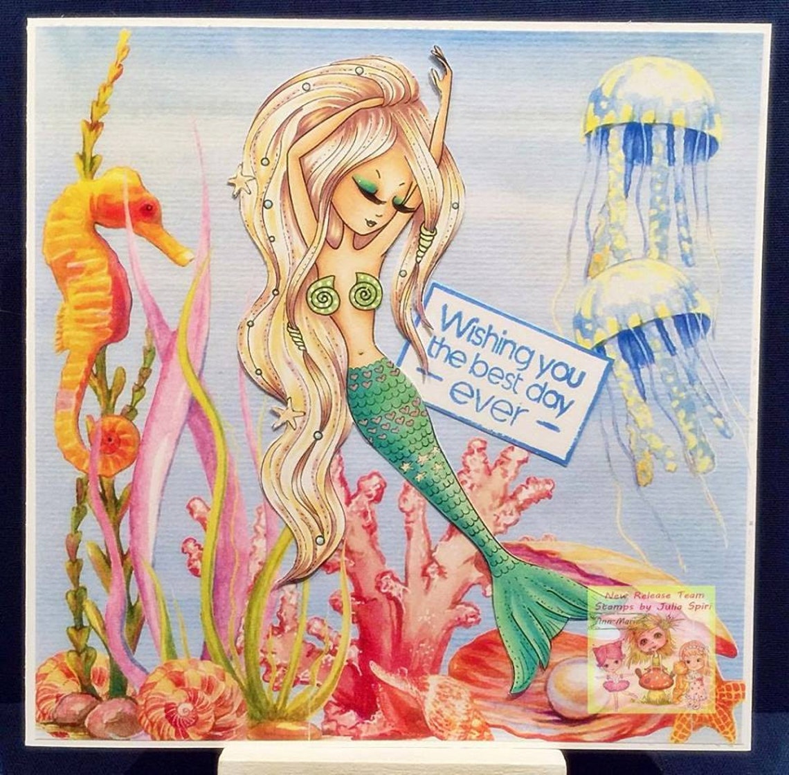 Mermaid Digital Stamps Sea Stamps Siren Little Mermaid | Etsy