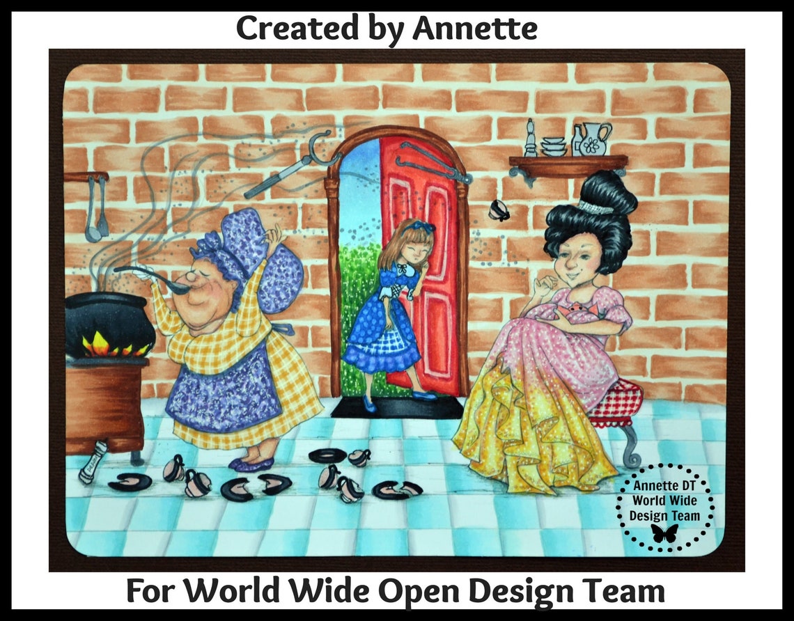 Coloring Page Digital Stamp Digi Alice in Wonderland the - Etsy