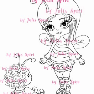 Digital Stamps, Digi Stamp, Coloring Pages, Girl Stamp Bee, Fantasy ...
