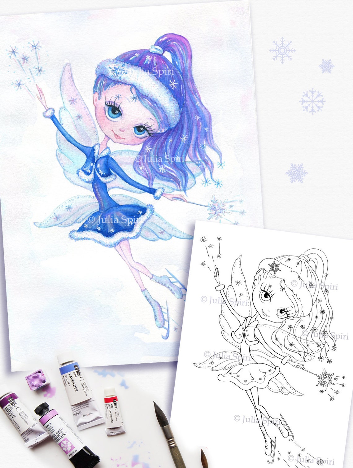 Digital Stamps Digi Stamp Coloring Pages Digital Doll - Etsy
