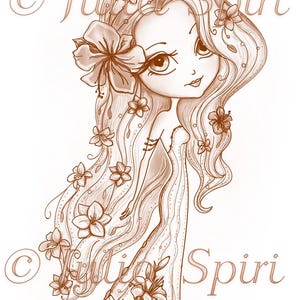 Digital Stamps, Digi Stamp, Coloring Pages, Girl Stamp, Flower Girl ...