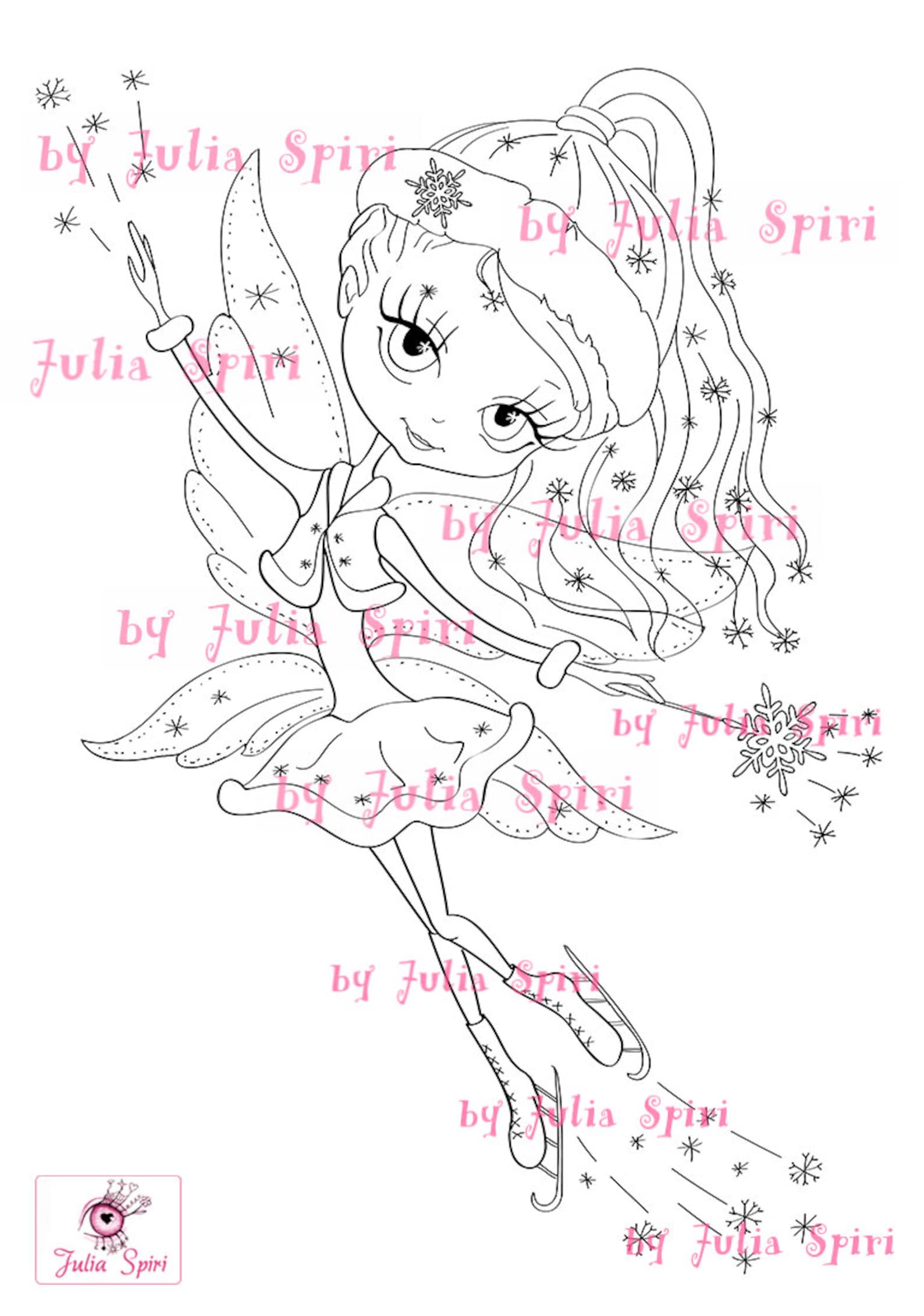 Digital Stamps Digi Stamp Coloring Pages Digital Doll - Etsy
