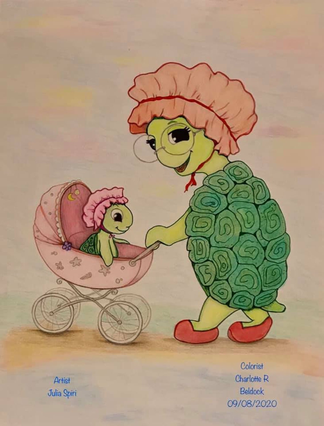 coloring-page-digital-stamp-digi-grandmother-baby-etsy