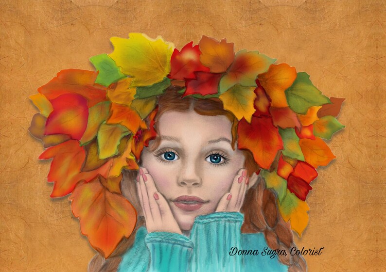 Coloring Page Digital Stamp Beautiful Digi Girl Realistic - Etsy