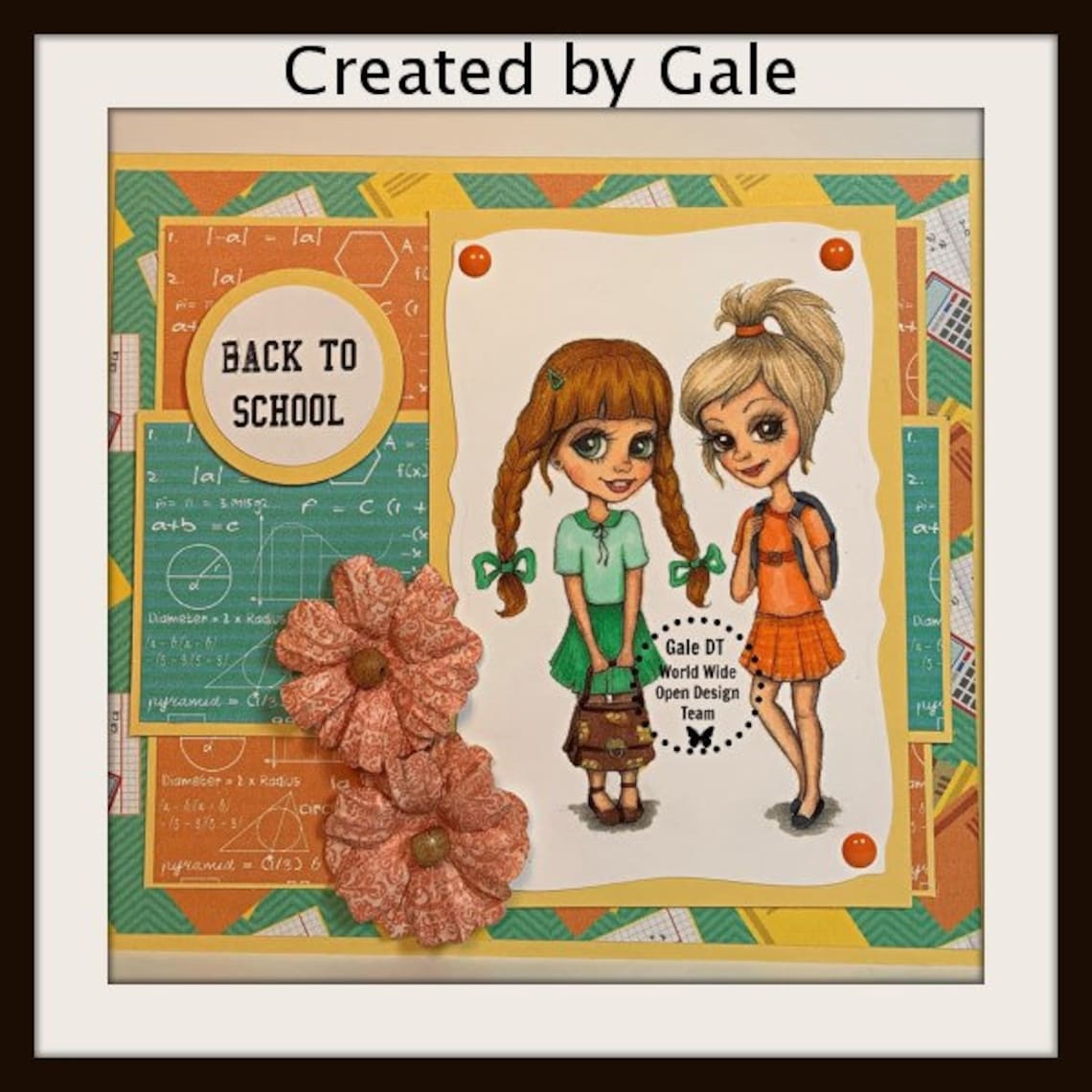 Back to School Coloring Page Digital Stamp Digi Girls - Etsy