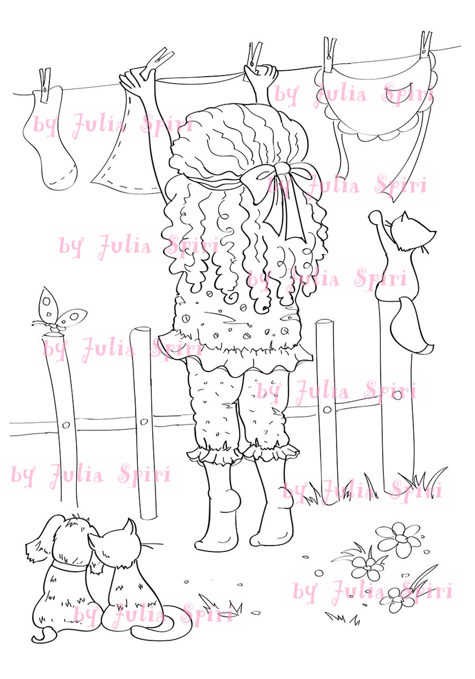 Digital Stamps Digi Scrapbooking Printable Children Stamps | Etsy