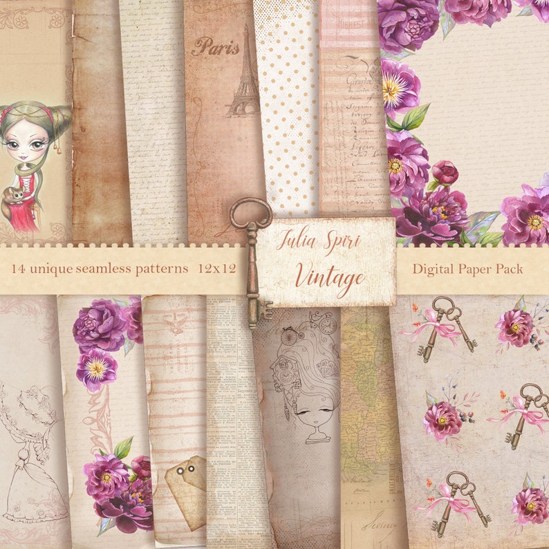 Old Digital Paper Rustic Notepad Letters Postage Stamp - Etsy