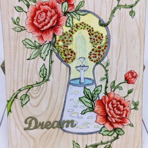 Coloring Page, Digital Stamp, Digi, Alice in Wonderland, Roses, Whimsy ...
