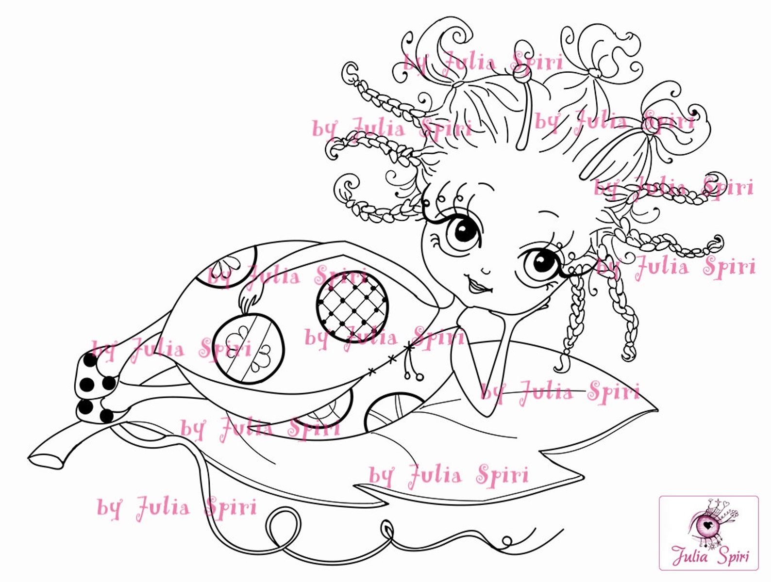 Digital Stamps Digi Stamp Coloring Pages Girl Stamp | Etsy