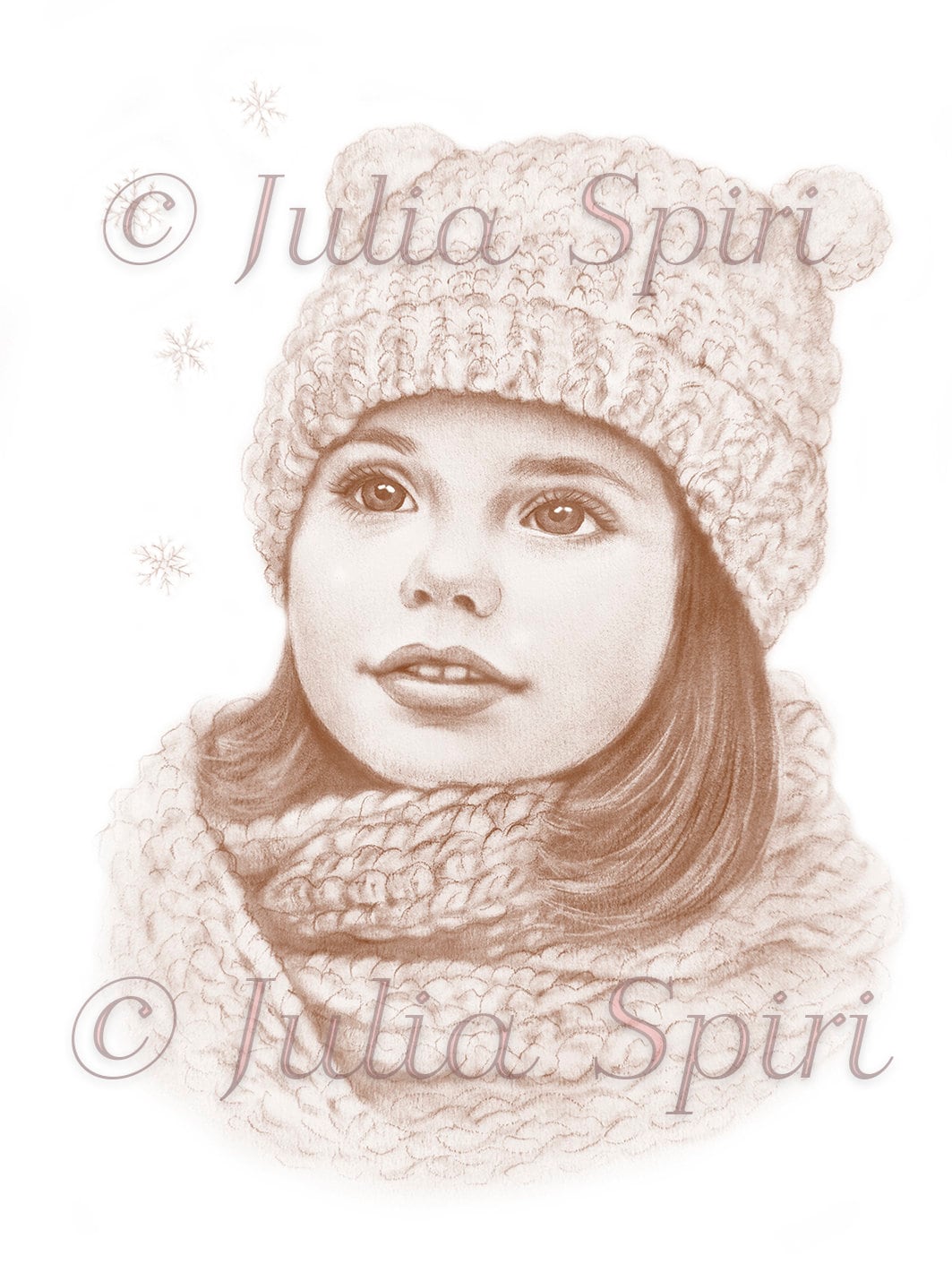 Coloring Page, Digital Stamp, Beautiful Digi, Little Cute Girl ...