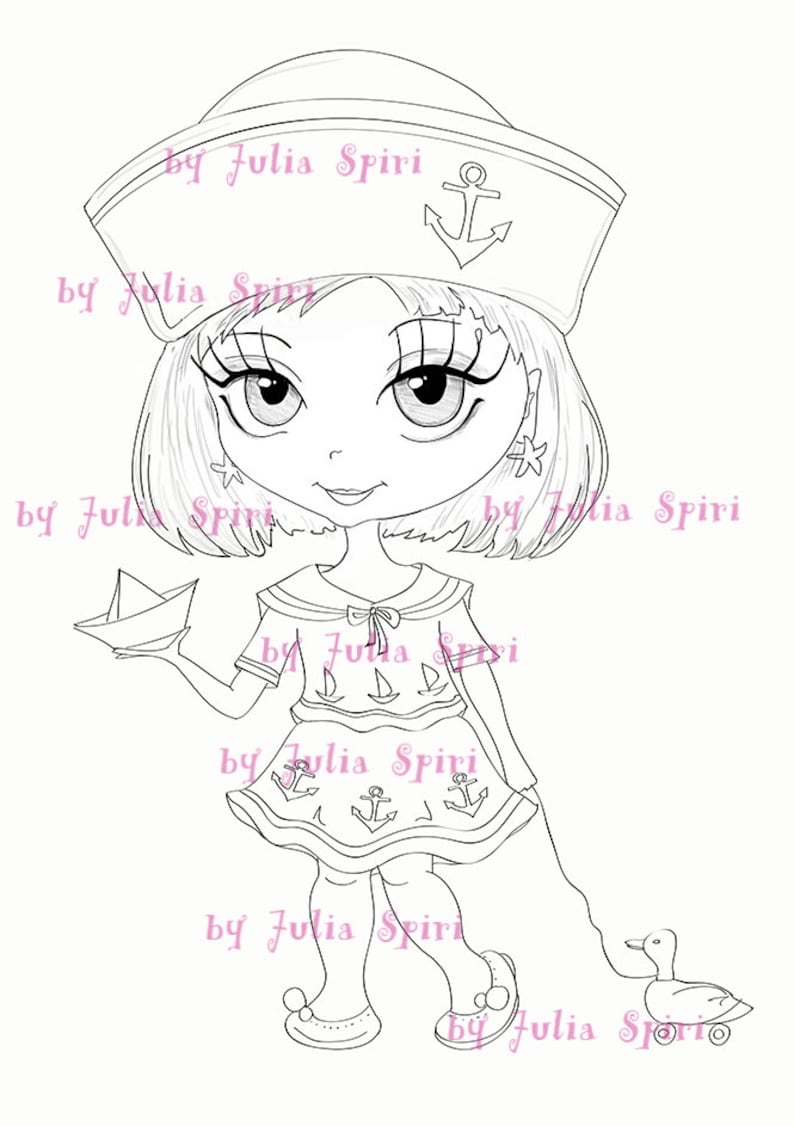 Digital Stamps Digi Stamps Children's Illustrations | Etsy