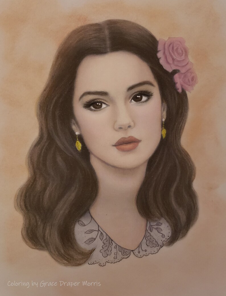 Coloring Page Digital Stamp Beautiful Digi Girl Realistic - Etsy