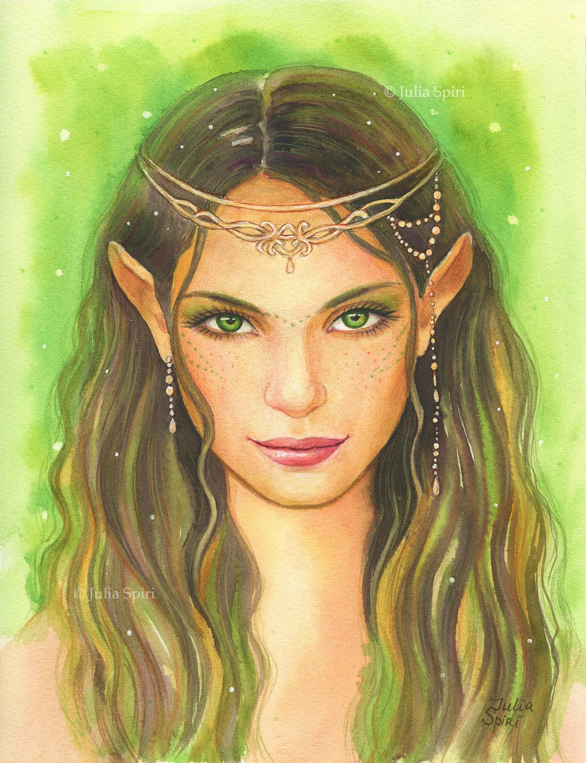 Coloring Page Digital Stamp Digi Elf Portrait Elves Green - Etsy