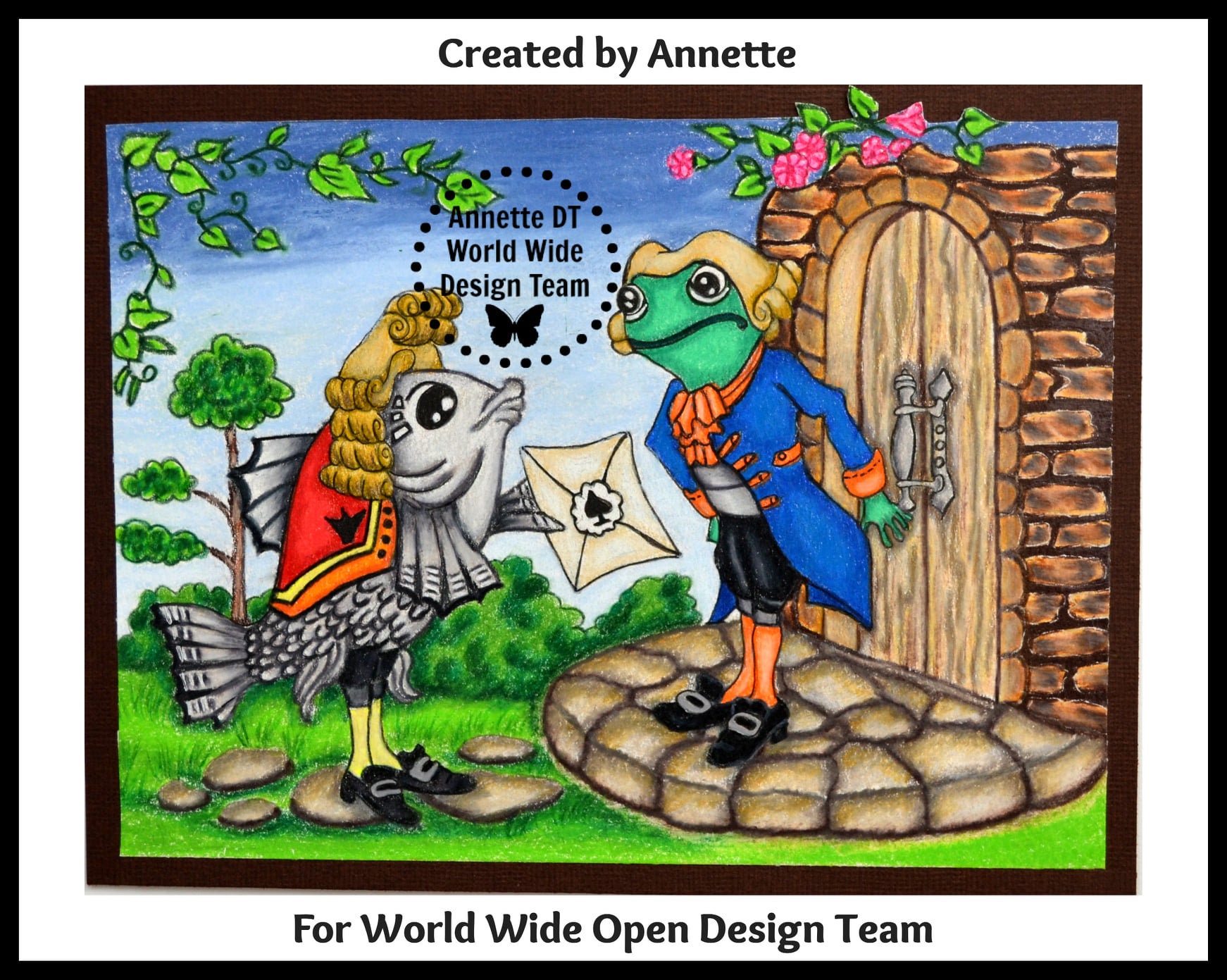Coloring Page, Digital Stamp, Digi, Alice in Wonderland, Whimsy, Line ...