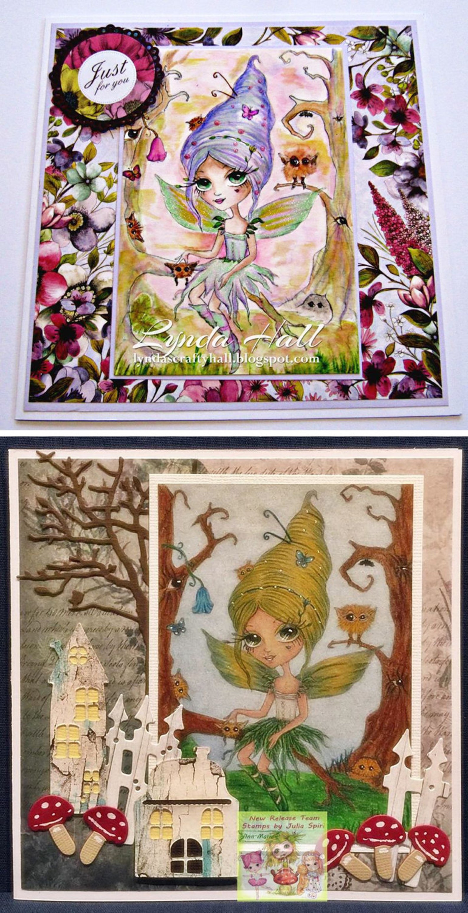 Digital Stamps Digi Fairy Critters Big Eyes Trees | Etsy