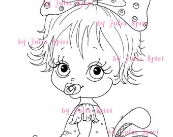 Digi Stamps Scrapbooking Printable Digital Stamp Baby | Etsy