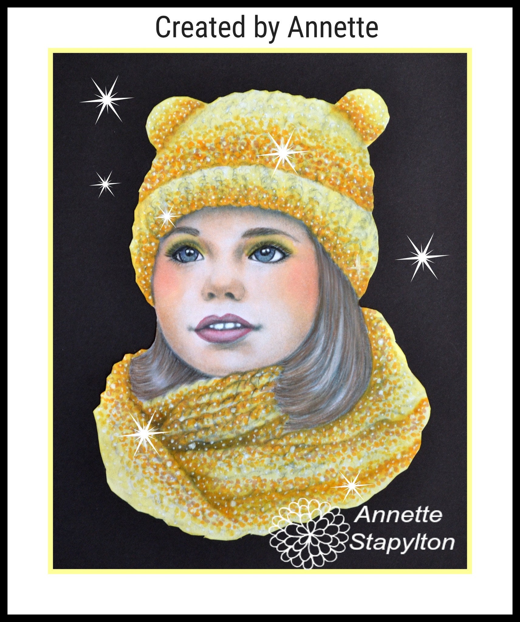 Coloring Page Digital Stamp Beautiful Digi Little Cute Etsy