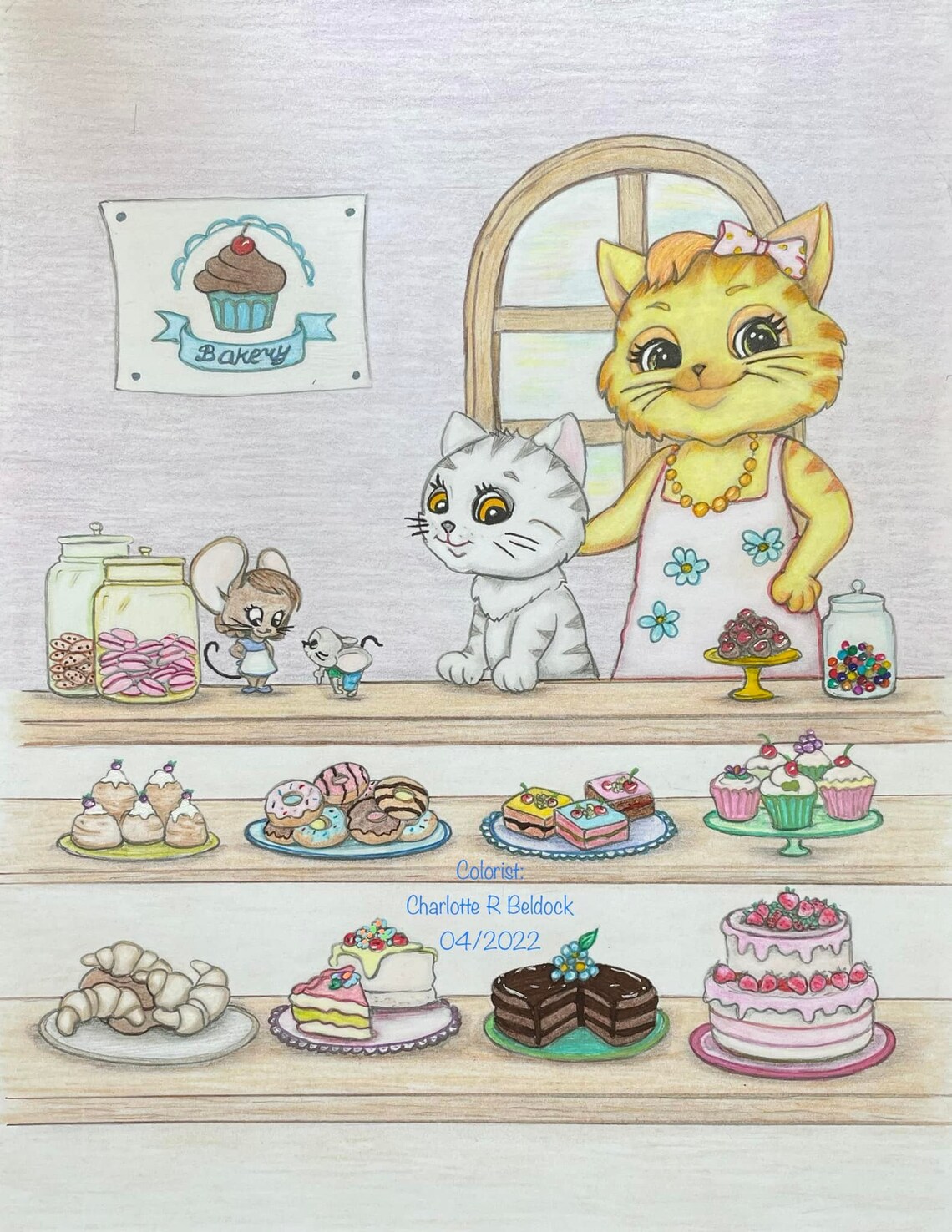 Coloring Page, Digital Stamp, Digi, Baked Goods, Donuts, Croissants ...
