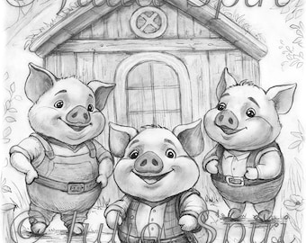 The Three Little Pigs Story Coloring Pages, Printable Kids Coloring ...