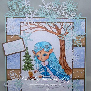 Digital Stamps, Digi Stamp, Coloring Pages, Digital Doll, Winter, Elf ...