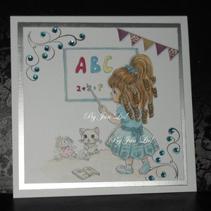 Digi Stamps, Scrapbooking Printable, Digital Stamp, Girl Stamps, Back ...