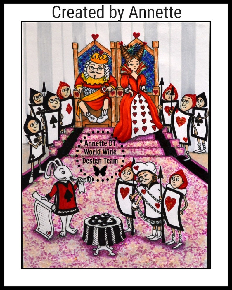 Coloring Page Digital Stamp Digi Alice in Wonderland - Etsy