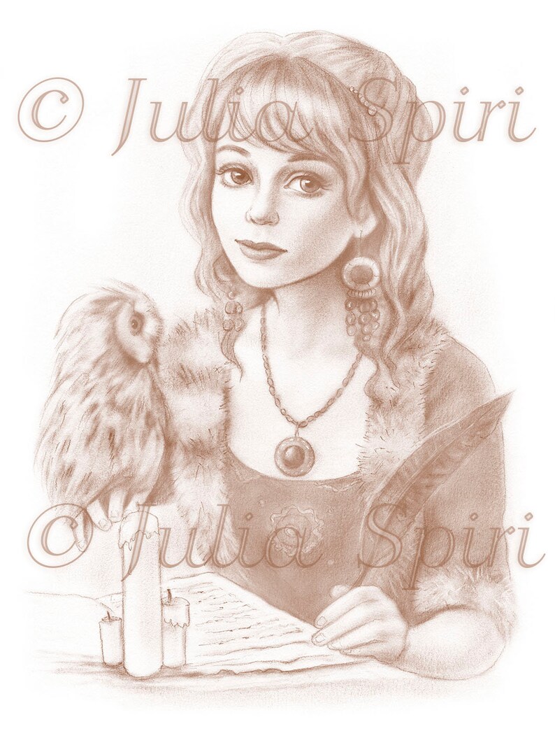 Coloring Page Digital Stamp Digi Girl Realistic Portrait - Etsy Canada