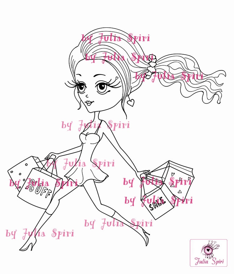 Digital Stamps Digi Stamps Girl Stamps Fashion Stamps - Etsy