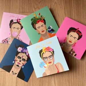 5 Pack Frida Kahlo Art Greeting Cards, Mexican Artist Cards, - Etsy UK