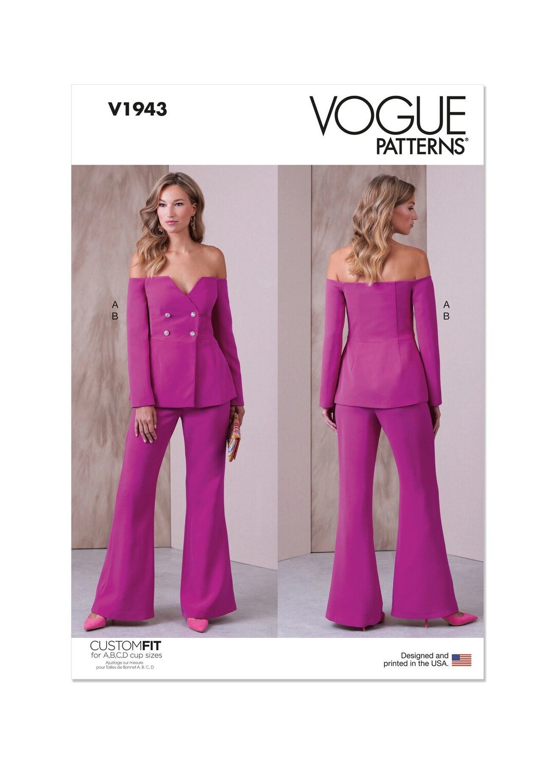 Misses' Jacket and Pants Vogue Sewing Pattern V1943 Uncut, FF - Etsy