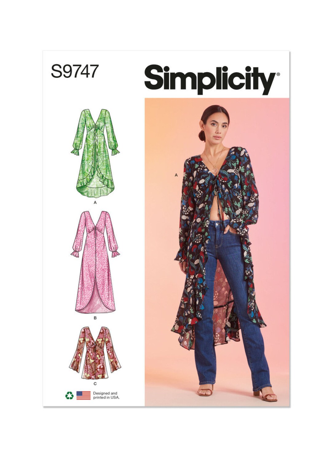 Misses Dusters Simplicity Sewing Pattern S9747 Uncut, FF - Etsy