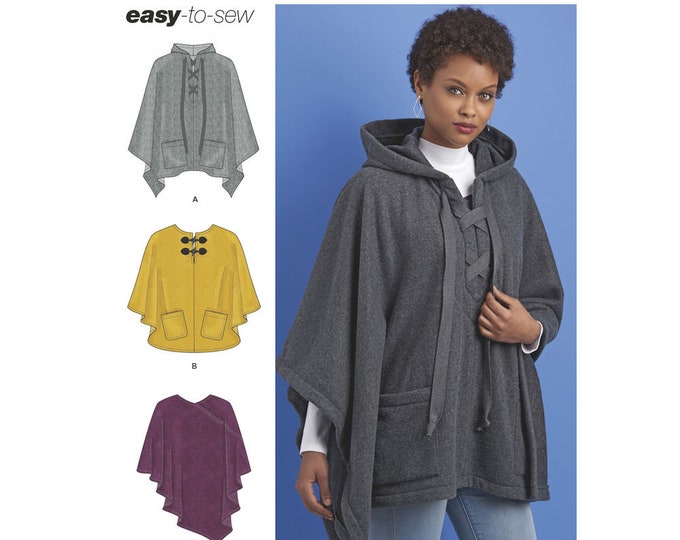 Misses' Set of Ponchos Simplicity Sewing Pattern 8517 | Etsy