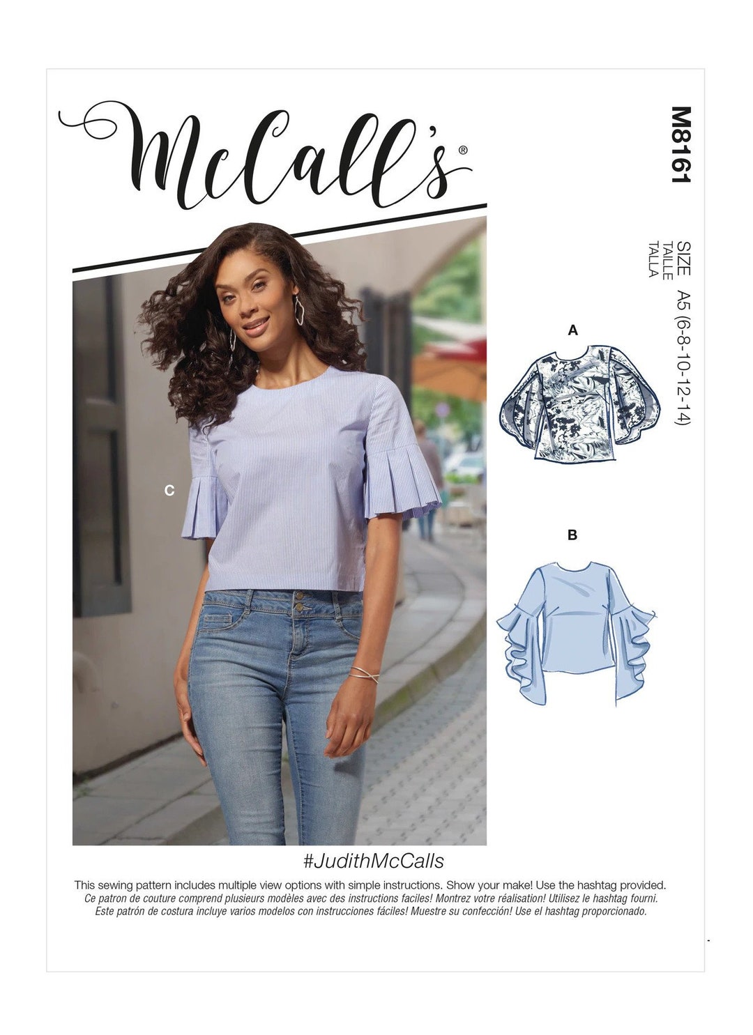 Misses' Tops With Trumpet, Tulip, Pleated or Bubble Sleeves Mccall's ...
