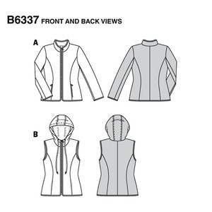 Misses' Quilted Jacket Burda Style Sewing Pattern 6337 - Etsy