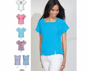 Uncut Simplicity Sewing Pattern 10182 8920 S8920 Misses' Tops Size 6-8 ...