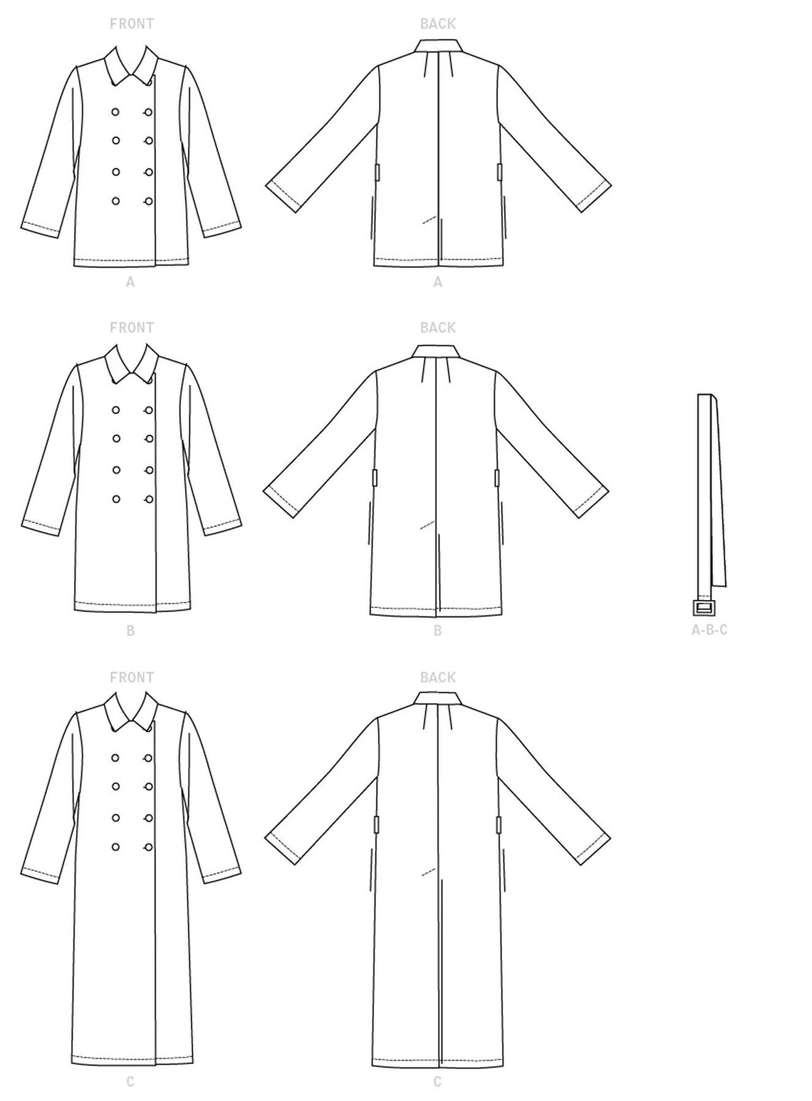 Misses Coat and Belt Vogue Sewing Pattern V9367 Uncut, FF - Etsy