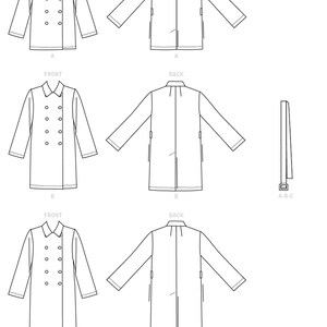 Misses Coat and Belt Vogue Sewing Pattern V9367 Uncut, FF - Etsy