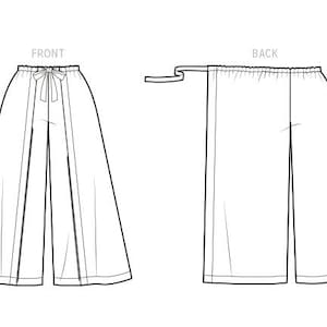 Misses Super Jiffy Wrap and Tie Pantskirt Simplicity Sewing Pattern ...