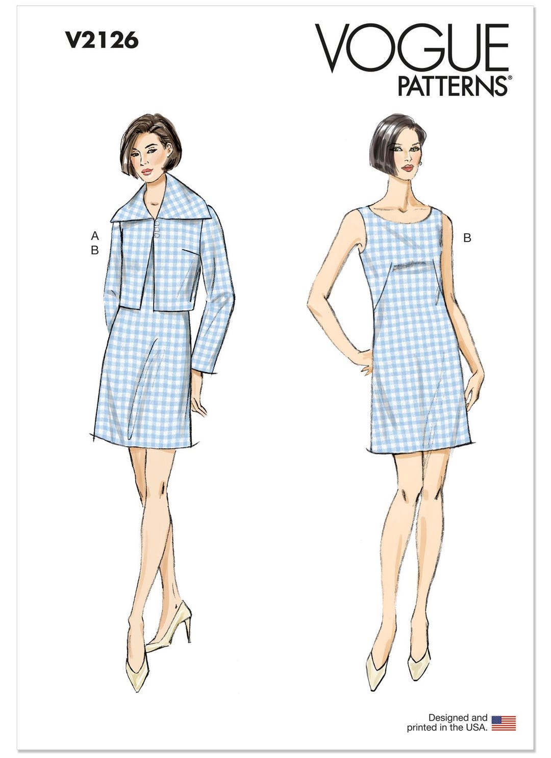 Misses' and Miss Petite Jacket and Sheath Dress Vogue Sewing Pattern ...