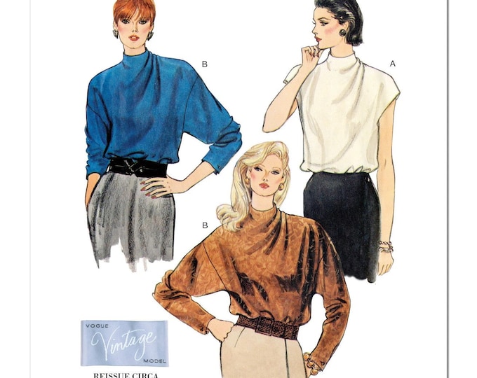 Misses Blouse Vogue Sewing Pattern V1902 Uncut, FF - Etsy