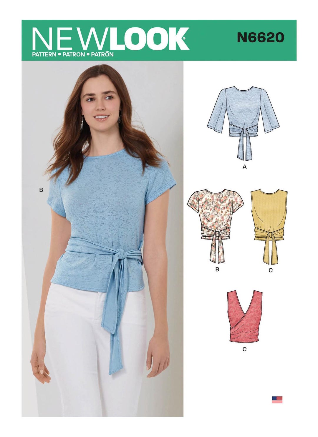 Misses' Wrap Tops New Look Sewing Pattern N6620 Uncut, FF - Etsy