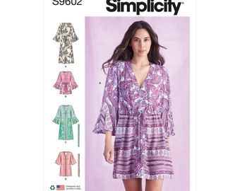 Uncut Simplicity Sewing Pattern 11531 9602 Misses' Caftans and Wraps ...