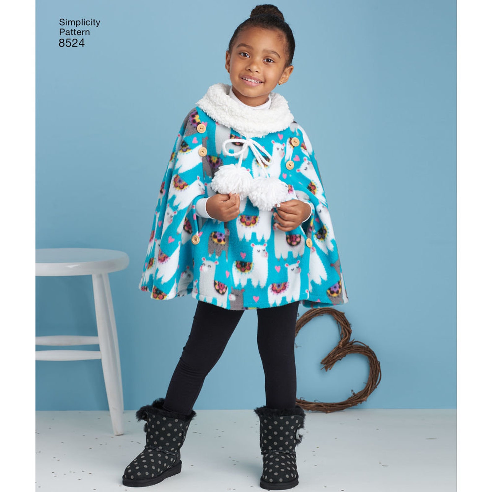 Child's Poncho Simplicity Sewing Pattern 8524 | Etsy