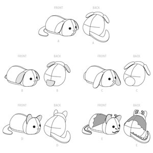 Plushie Pets Mccall's Sewing Pattern M8301 Uncut, FF - Etsy