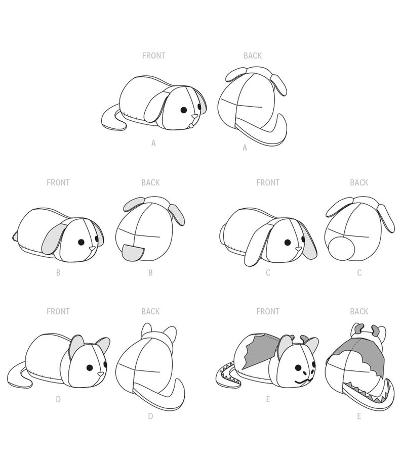 Plushie Pets Mccall's Sewing Pattern M8301 Uncut, FF - Etsy
