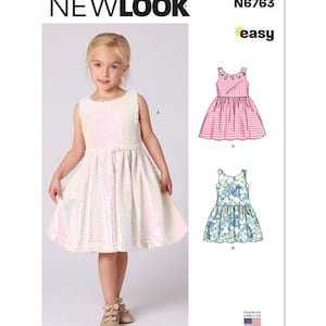 Children's Dress New Look Sewing Pattern N6763 Uncut, FF - Etsy