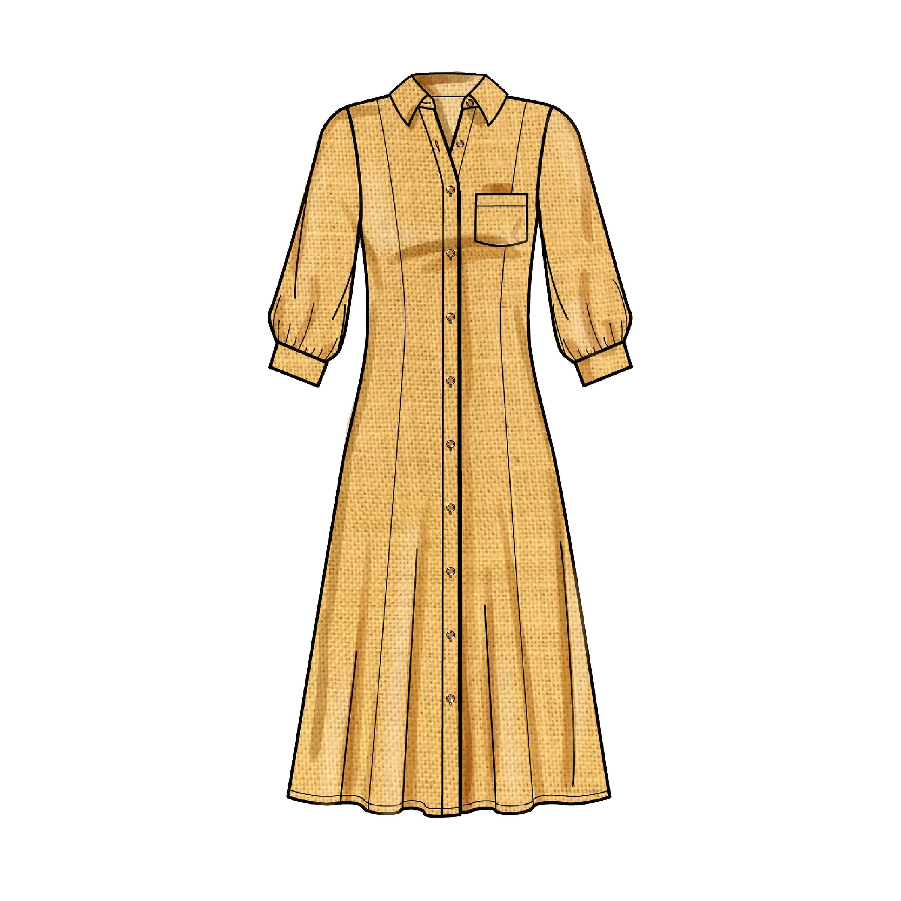Misses & Women's Button Front Dresses Simplicity Sewing Pattern S9260 ...