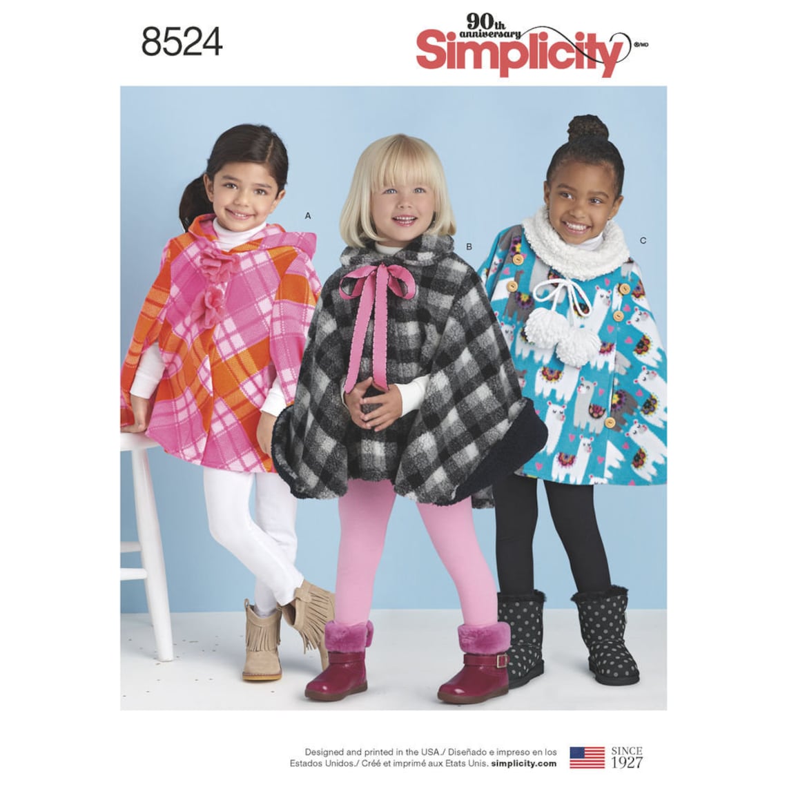 Child's Poncho Simplicity Sewing Pattern 8524 | Etsy